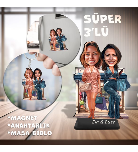 Caricature Gift Shop ® I Kişiye Özel Karikatür Figür I Ahşap Masa Biblo ...