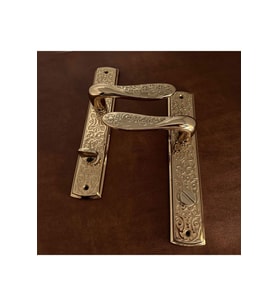Özen Handles İmza Titanyum ZK19 Zamak Aynalı Wc Banyo Kapı Kolu Sol ...