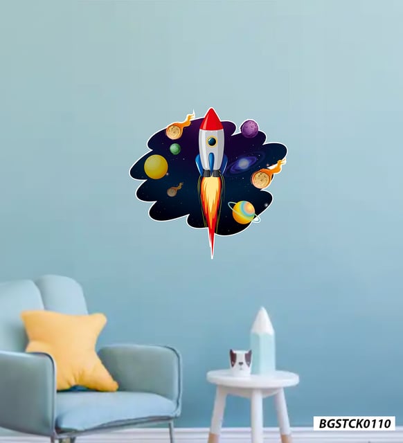 Bizerk Görsel Gezegenler Uzay Mekiği Gökyüzü Çocuk/bebek Odası Kreş ...