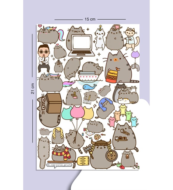 Kedi Sticker Seti Planner Ajanda Bullet Journal İçin Uygun Set