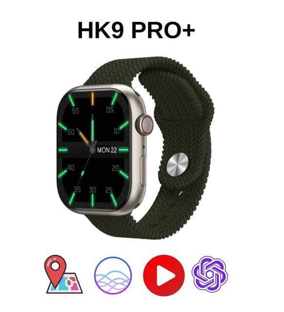 HK9 Pro Plus Watch 9 Amoled Ekranlı Oyun Yüklü Akıllı Saat Çift Kordon
