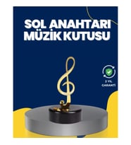 CEYLAN ADAM Altın Sol Anahtarı Müzik Kutusu Döner Mekanizmalı