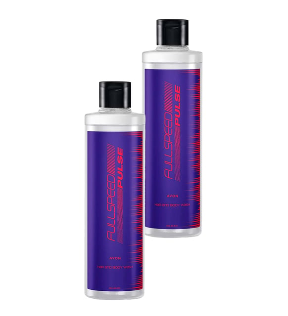 Avon Full Speed Pulse Saç ve Vücut Şampuanı 250 Ml. İkili Set