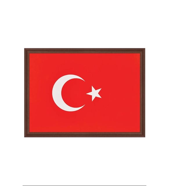 Türk Bayrağı 25X35 Mdf Çerçeveli