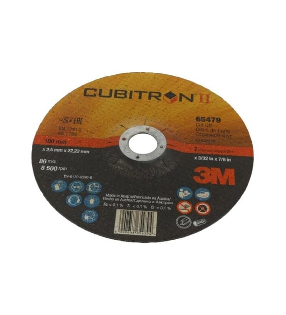 3M 65479 T42 Cubitron II Kesme Taşlama Diski - 180 x 2,5 x 22 mm (2 Adet)