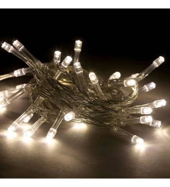 10m Pilli İp LED Işık- Dekoratif Aydınlatma 60 LED (Beyaz)