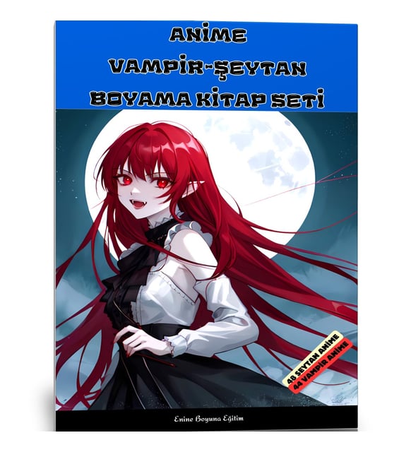 Anime Vampir Kız – Anime Şeytan Kız Boyama Kitabı (2 Kitap)