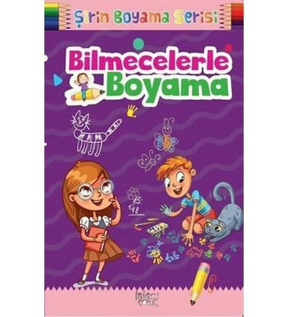 Çocuklar İçin Okul Öncesi Şirin Boyama Kitabı - Bilmecelerle Boyama
