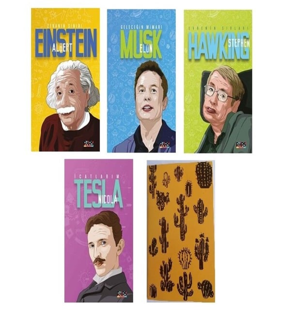 Albert Einstein - Stephen Hawking - Nicola Tesla - Elon Musk + Defter ...