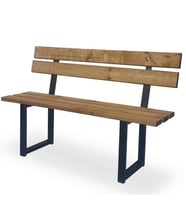 Sırtlı Bench Demir Bank Ayağı Ahşap Bahçe Balkon Bankı