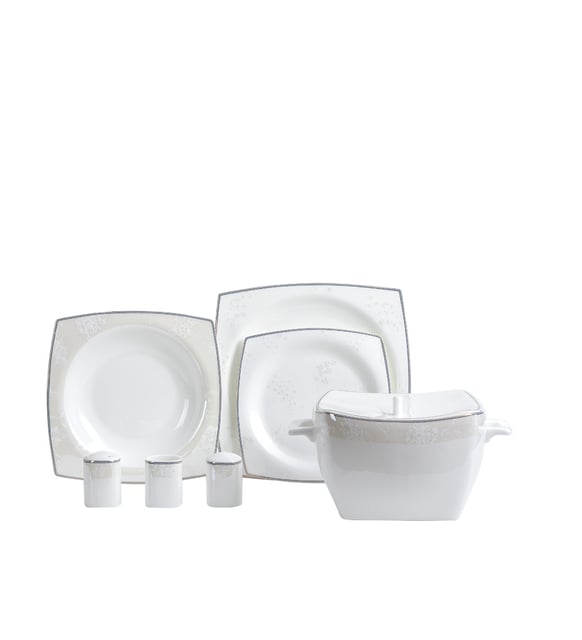 Korkmaz Bone Collection 60 Parça Kare Yemek Takımı