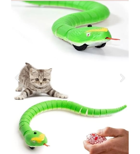 Yeşil Yılan Kedi Köpek Çocuk Oyuncağı Yılan Uzaktan Kumandalı Işıklı ...