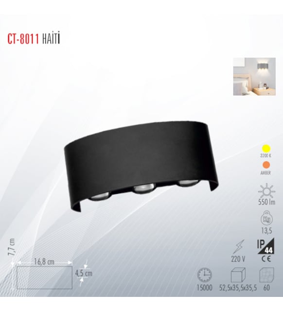 CATA CT-8011 HAİTİ MODERN LED APLİK GÜN IŞIĞI