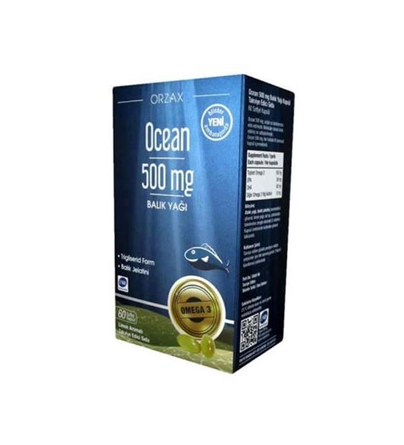 Ocean 500 Mg Saf Balık Yağı 60 Kapsül