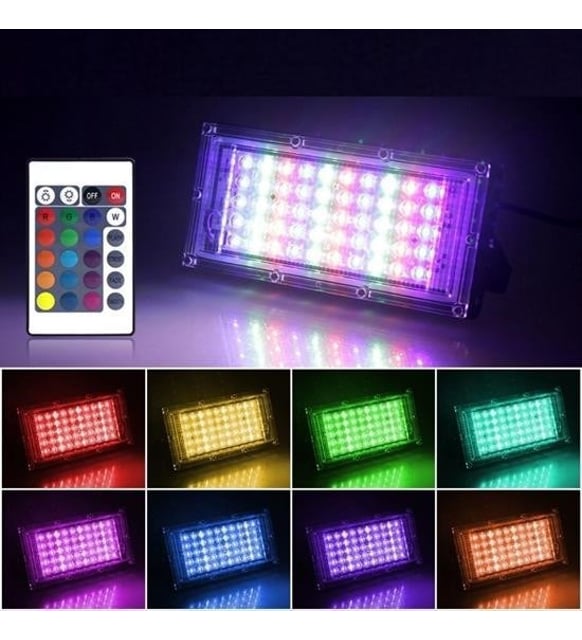 Kumandalı Led Işık Dış Cephe Aydınlatması Çok Renkli RGB Led Panel Işık ...