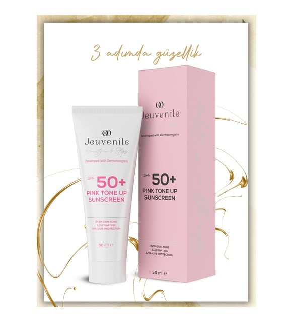 Jeuvenile SPF 50+ PINK Tone-Up Sunscreen Yüksek Korumalı Renk Tonu ...