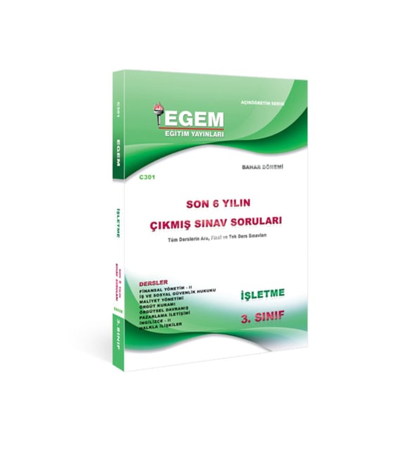 Egem Yayınları 3.sınıf Işletme Çıkmış Sınav Soruları (2012-2018) -bahar ...