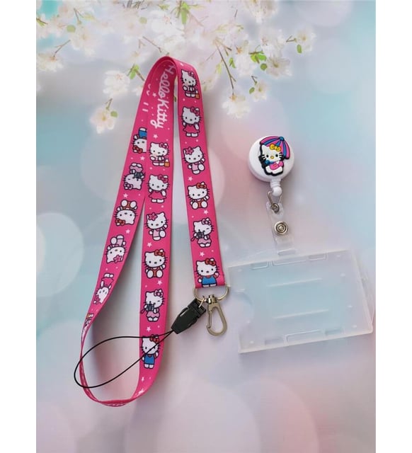 Hello Kitty Kart Askısı ve Silikon Yoyo Yaka Kartlığı Yatay Dikey Kart ...