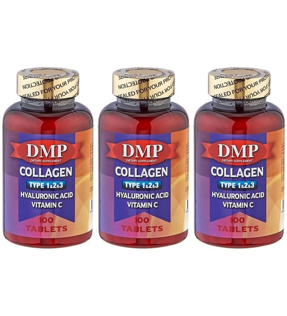 Dmp Hidrolize Kolajen Tip 1-2-3 3x100 Tablet Hyaluronik Asit Vitamin C ...