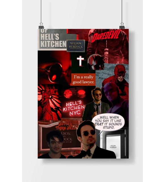 Daredevil Çizgi Roman Dizi Poster Çerçevesiz Parlak Kağıt