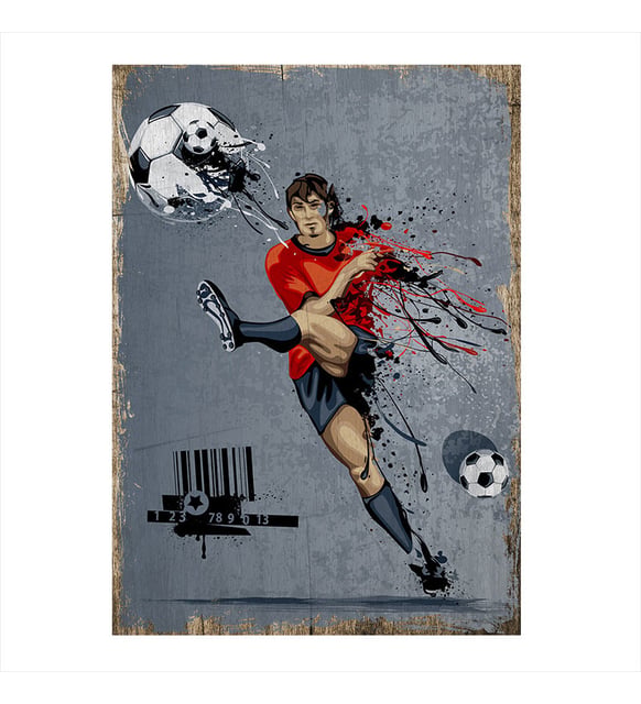 Futbol Temalı Art Mdf Poster