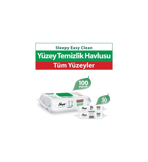 Sleepy Easy Clean Yüzey Temizlik Havlusu 100 2x15 (130 YAPRAK)