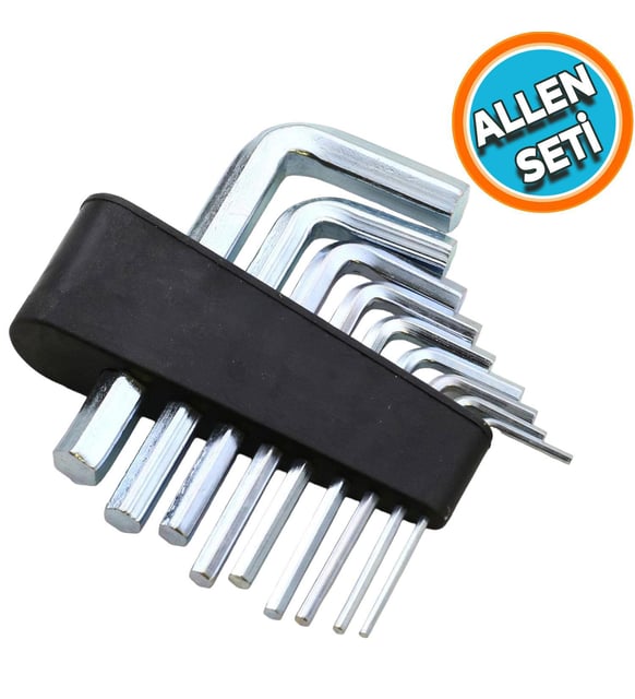 Allen Anahtar Seti Alyan Anahtar 9 Parça
