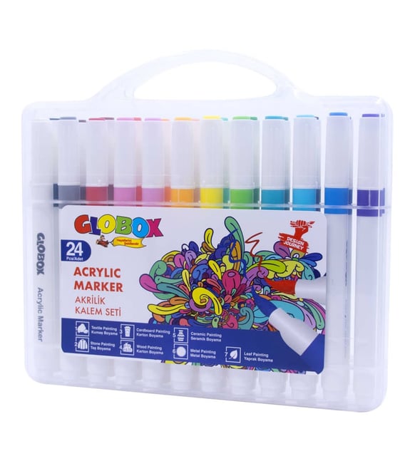 Globox Akrilik Marker Kalem Seti 24 Renk