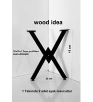 wood idea Metal Sehpa Ayakları bench ayağı retro Model Ayak Dekoratif ...