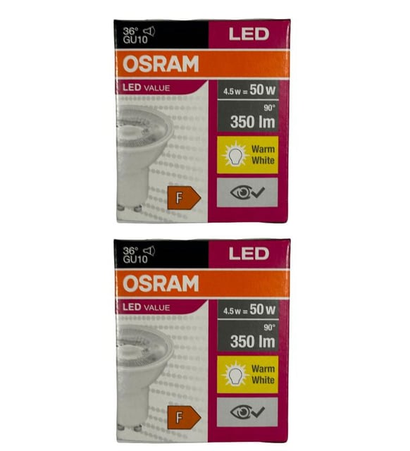 Osram Par16 4.5W (50W) 2700K (Sarı Işık) GU10 Duylu Led Spot (2 Adet)