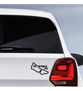 İstanbul İli 34 Plaka Kodu Memleket Yarış Pisti Sticker - Oto Araba ...