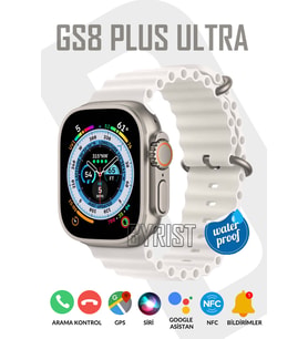 Watch 8 Ultra Plus GS8 2.05 Inç FHD Ekran Çift Kordon GPS / Nfc / Siri ...