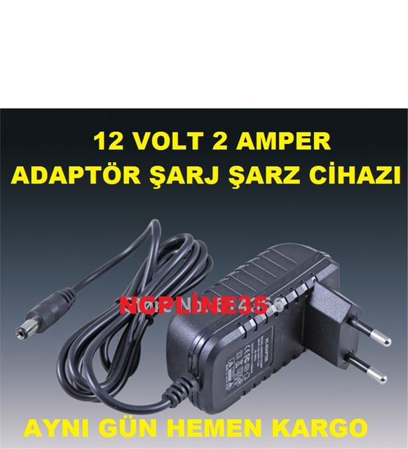 12 VOLT 2000 MİLİAMPER 2 AMPER ŞERİT LED LET ADAPTÖRÜ ŞARJ CİHAZI