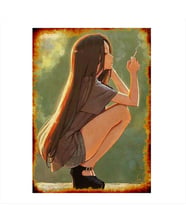 Ahşap Tablo Sigara İçen Anime Posteri- Çiçeksepeti
