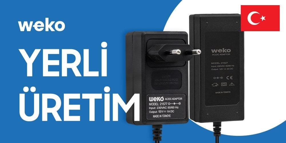 Weko 25.2 Volt - 1 Amper 5.5*2.5 Uçlu Priz Tipi Adaptör